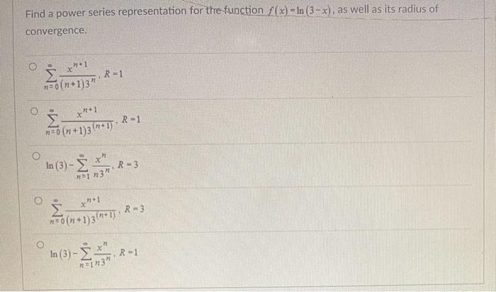 Solved Find a power series representation for the function | Chegg.com