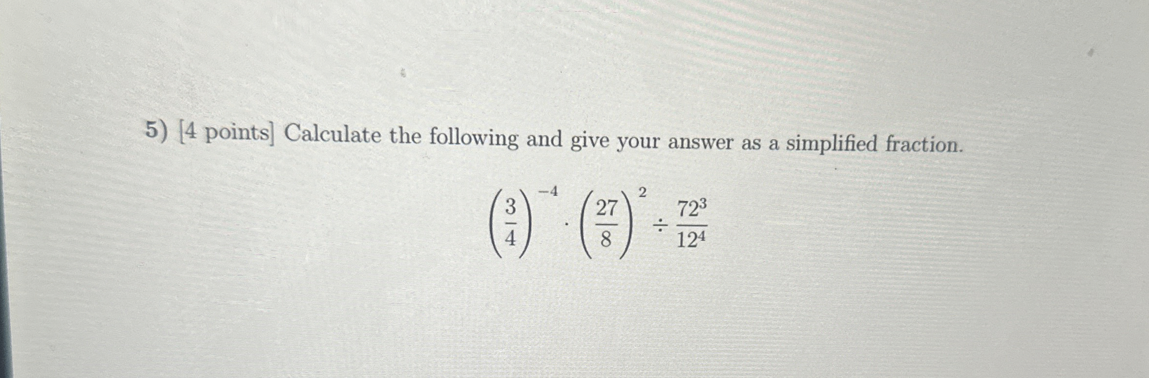 Solved Calculate the following and give your answer as a | Chegg.com
