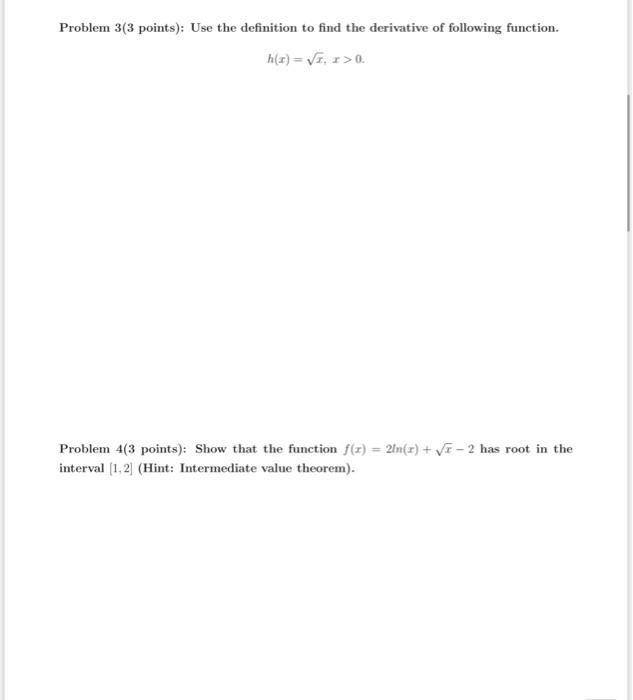 Solved Problem 1 3 Points Let I [a B] And Let F I→r Be A