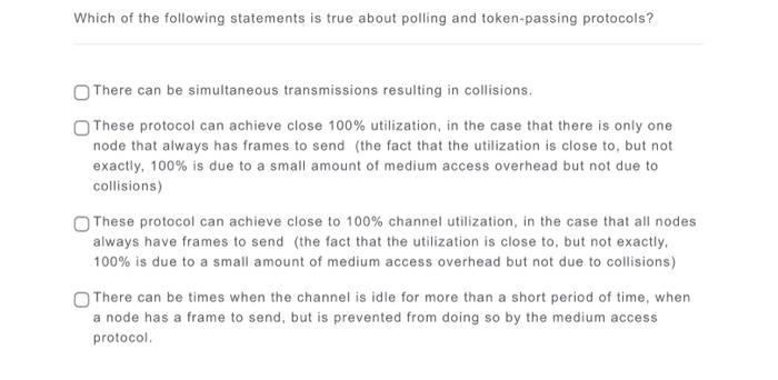 Solved Channel partitioning protocol can achieve 100% | Chegg.com