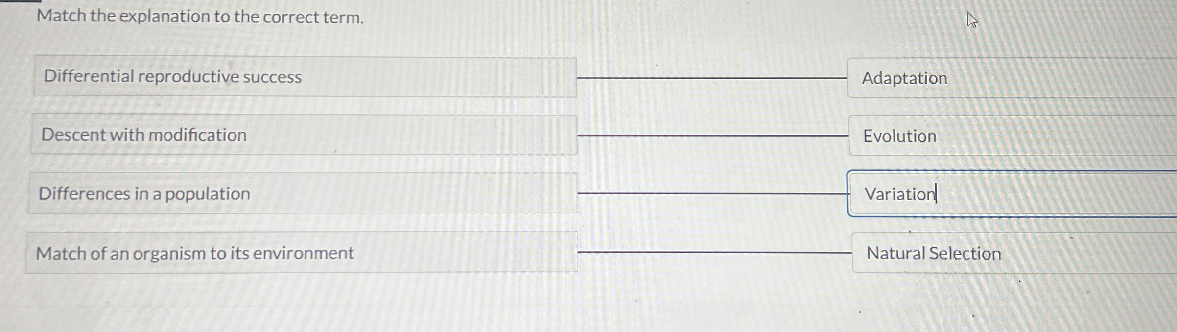 Solved Match the explanation to the correct | Chegg.com