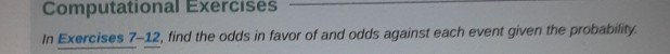 Solved Computational Exercises In Exercises 7-12, find the | Chegg.com
