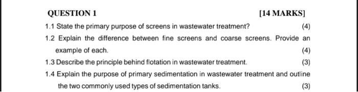 Solved QUESTION 1 [14 MARKS] 1.1 State the primary purpose | Chegg.com