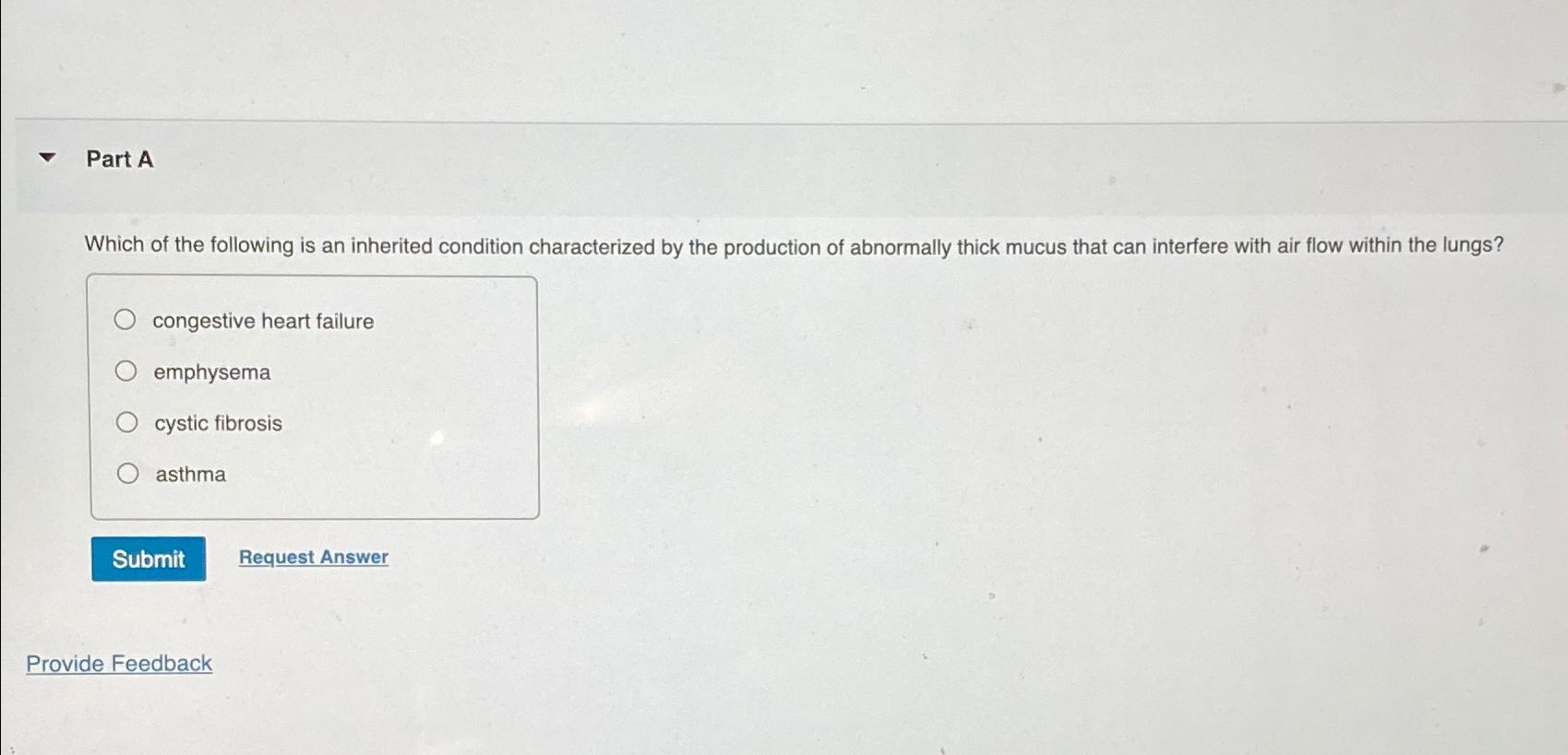 Solved Part AWhich of the following is an inherited | Chegg.com