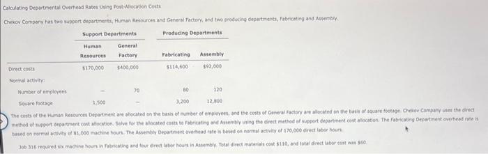 Solved Calculating Departmental Overhead Bates Uying | Chegg.com Solved Calculating Departmental Overhead Bates Uying | Chegg.com