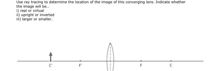 Solved Use ray tracing to determine the location of the | Chegg.com