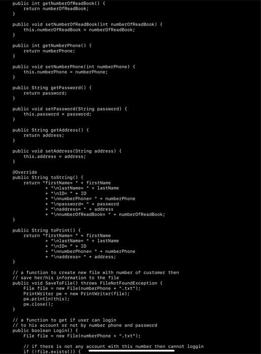 Solved public class Customer { private String firstName; | Chegg.com