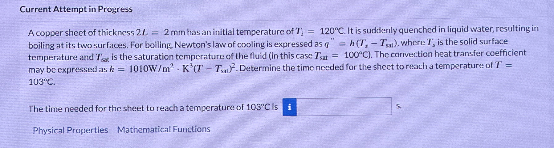 Current Attempt in ProgressA copper sheet of | Chegg.com