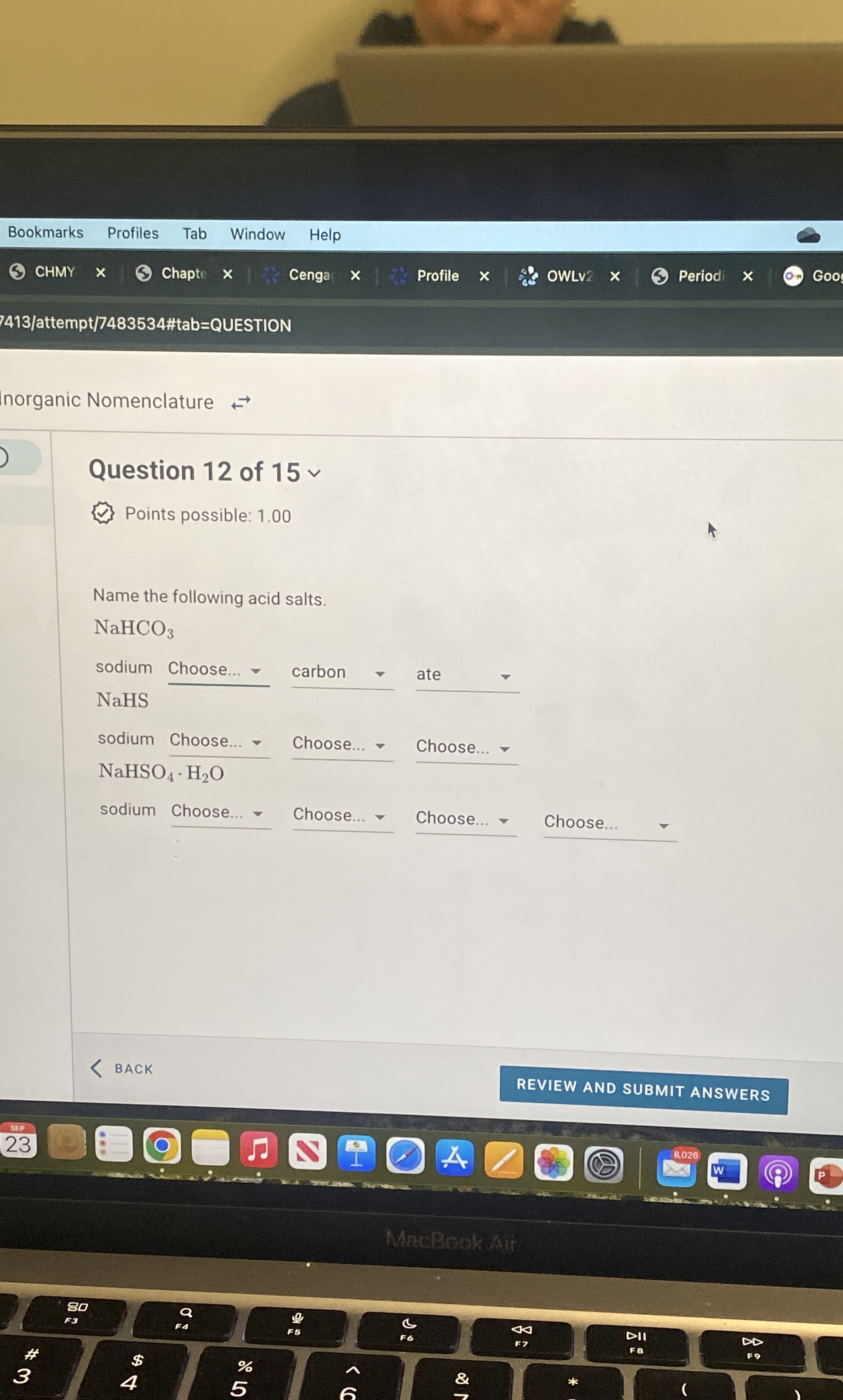 Solved Question 12 ﻿of 15Points possible: 1.00Name the | Chegg.com