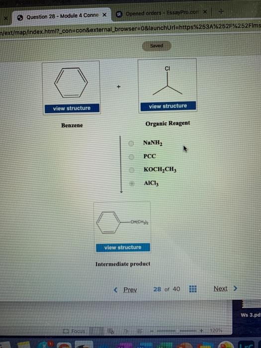 Solved view structure Intermediate product Part 2 out of 2 O | Chegg.com
