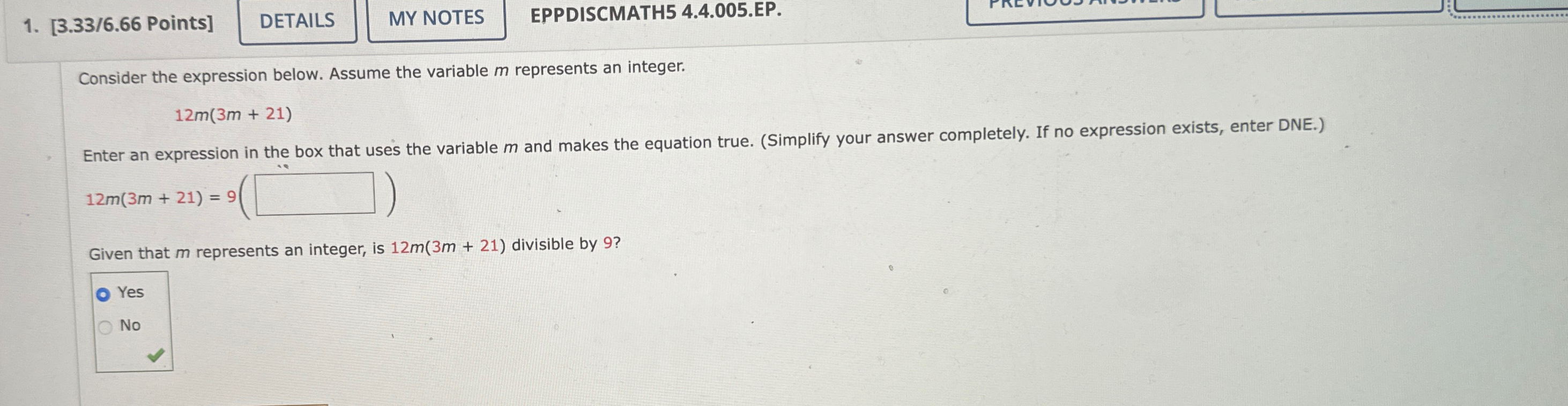 Solved Points]EPPDISCMATH5 4.4.005.EP.Consider the | Chegg.com