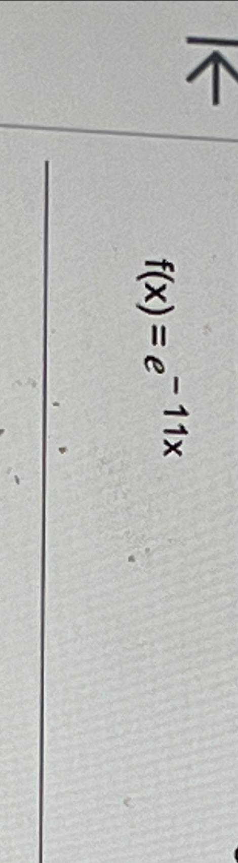 Solved f(x)=e-11x | Chegg.com