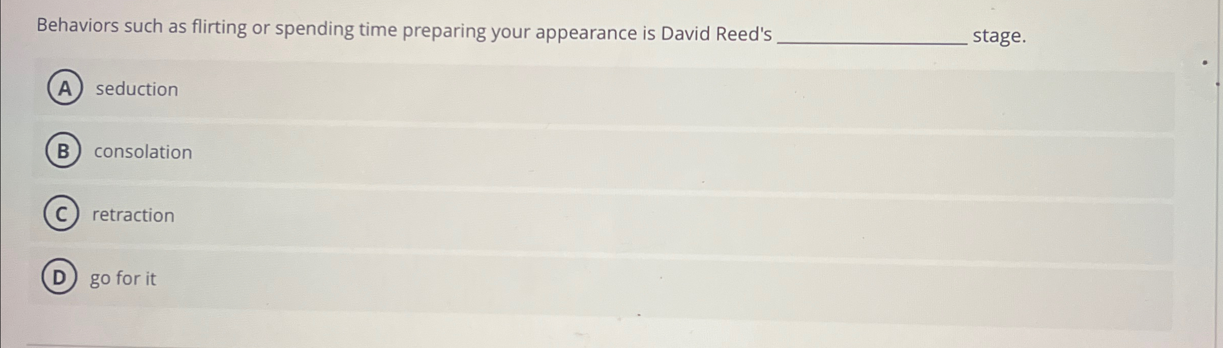 Solved Behaviors such as flirting or spending time preparing | Chegg.com