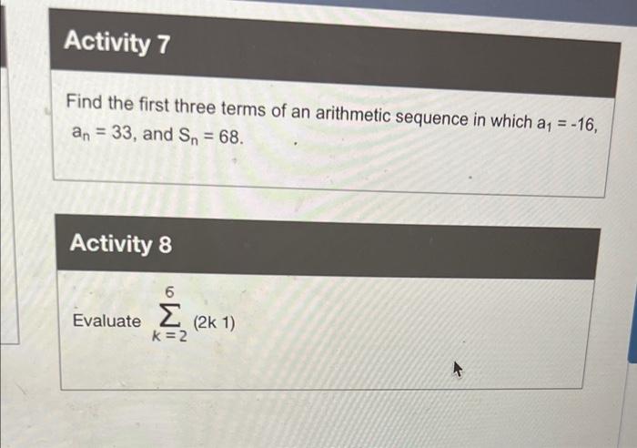 Solved Find the next four terms in the arithmetic sequence | Chegg.com