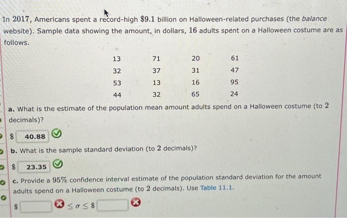 Solved In 2017, Americans spent a record-high $9.1 billion | Chegg.com