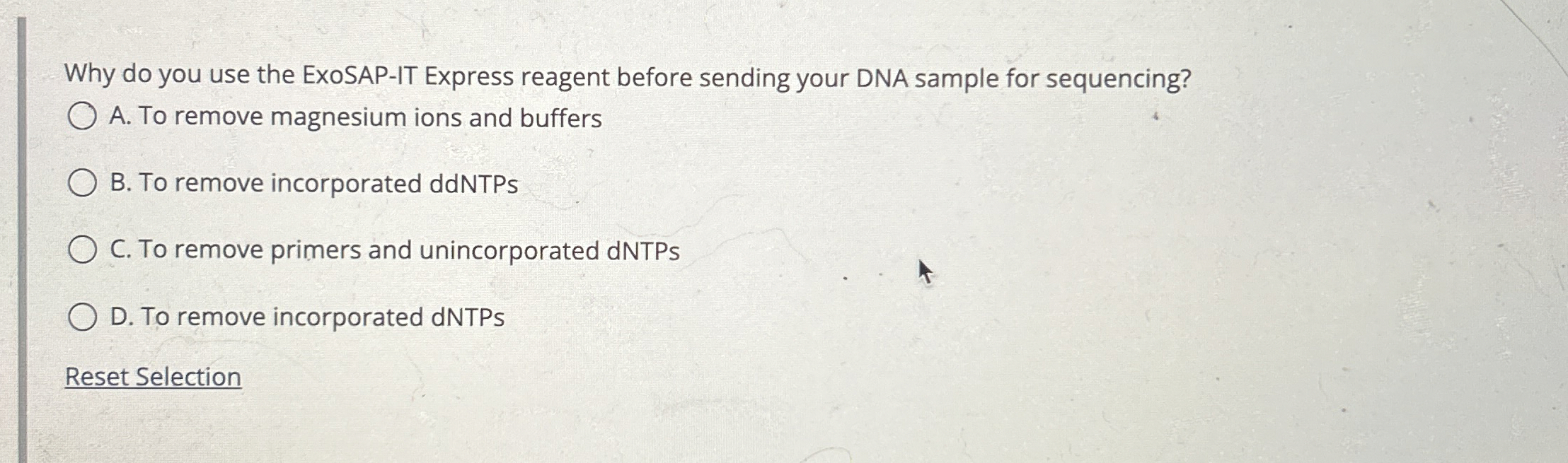 Solved Why do you use the ExoSAP-IT Express reagent before | Chegg.com