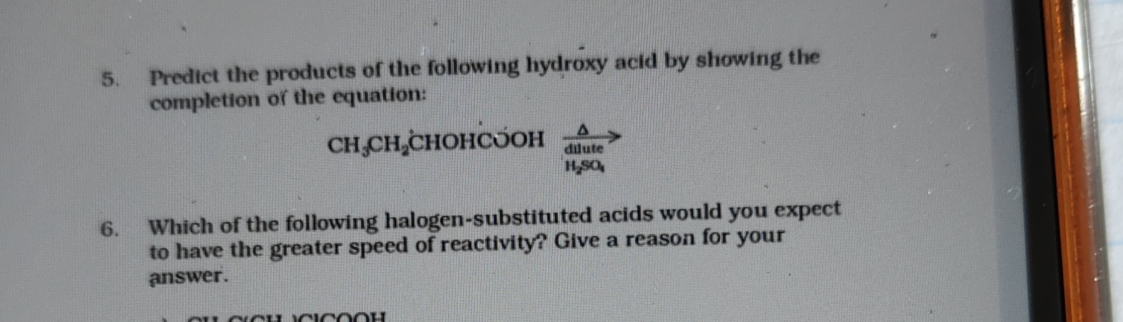 Solved Predict the products of the following hydroxy acid by | Chegg.com