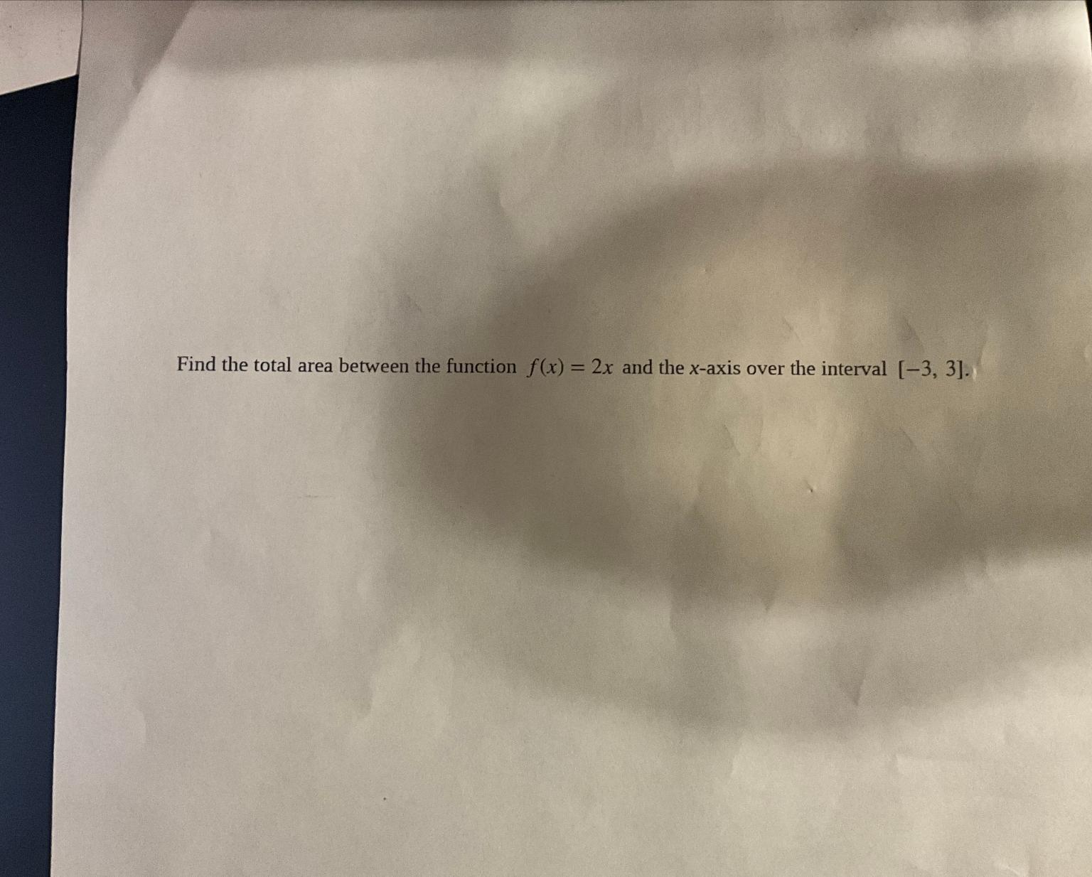 Solved Find the total area between the function f(x)=2x ﻿and | Chegg.com