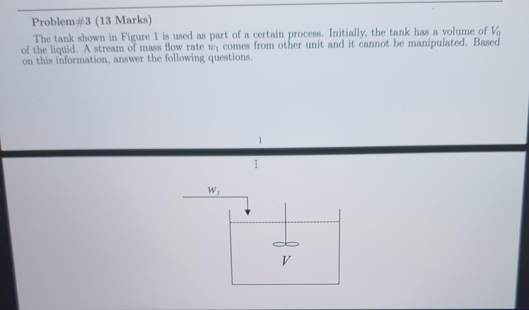 Solved Problem#3 (13 Marks) The tank shown in Figure 1 is | Chegg.com