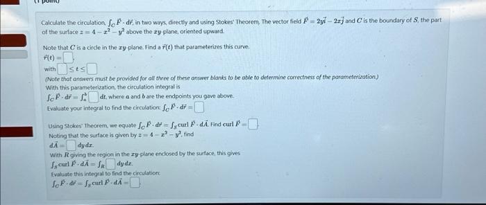 Solved Calculate the circulation ∫CP. dr, in two ways, | Chegg.com