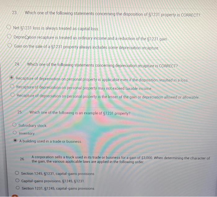 Solved 23. Which one of the following statements concerning | Chegg.com