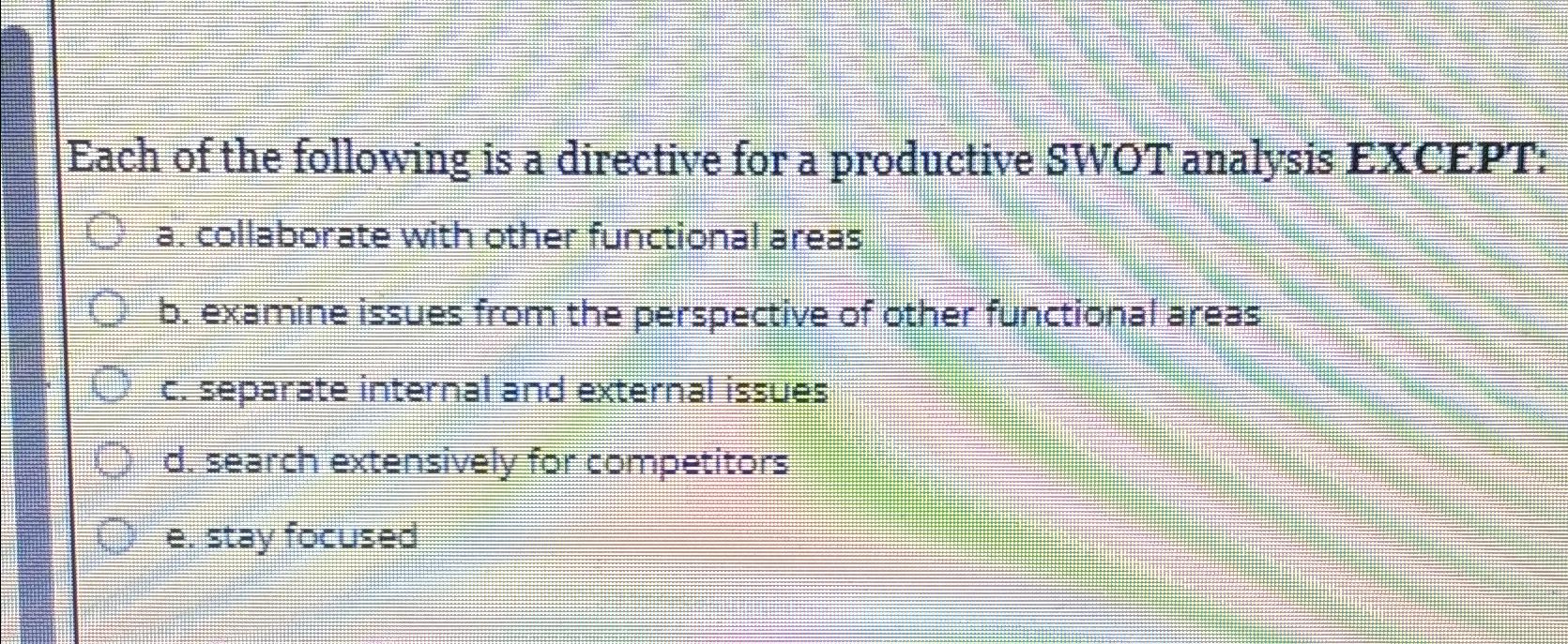 Solved Each of the following is a directive for a productive | Chegg.com