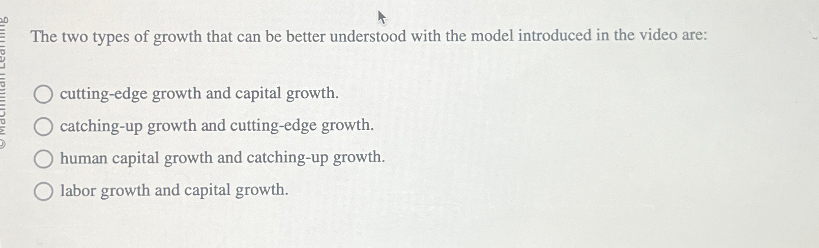 Solved The two types of growth that can be better understood | Chegg.com