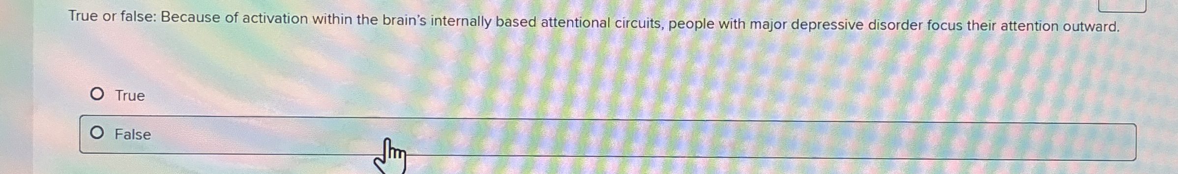 Solved True or false: Because of activation within the | Chegg.com