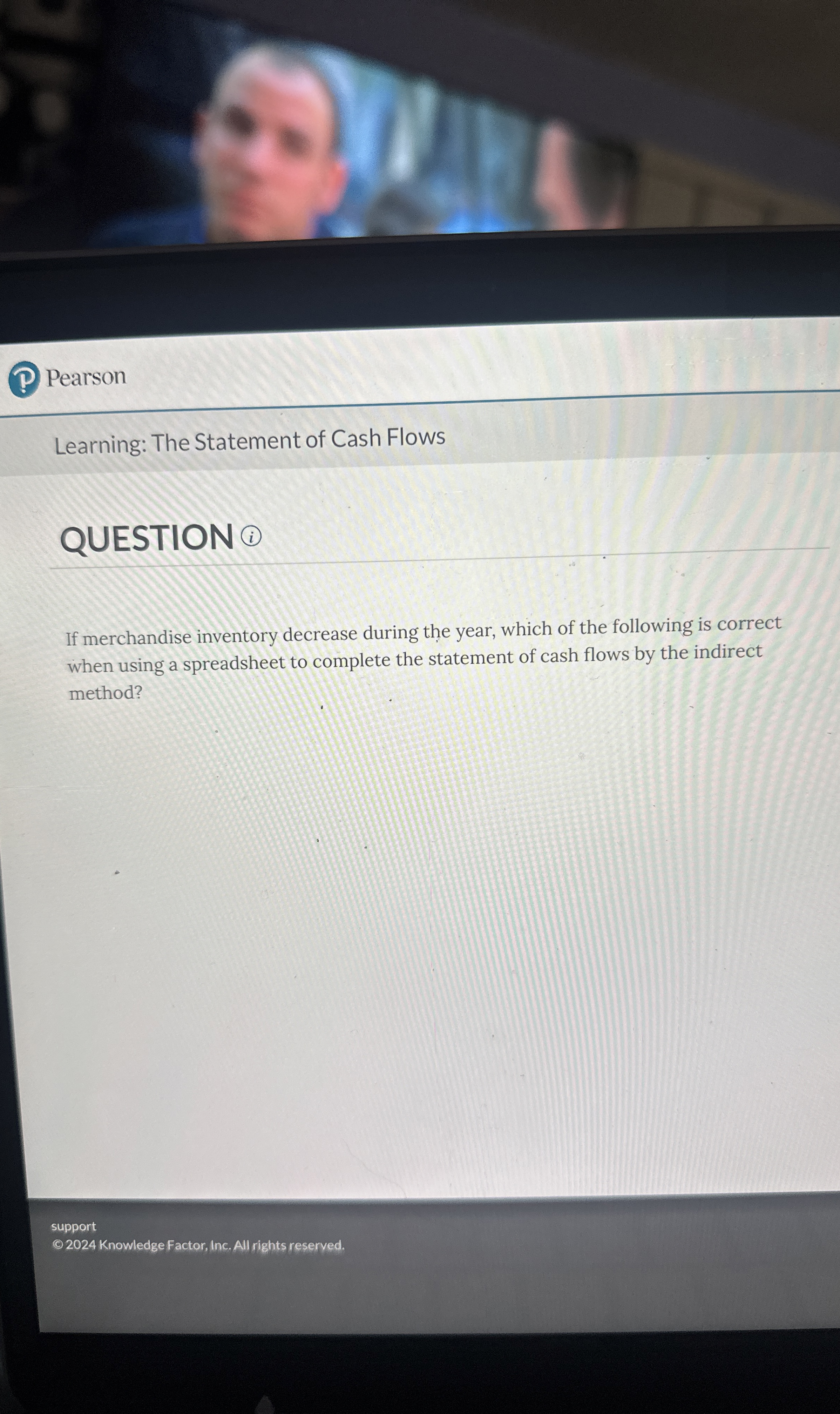 Solved QUESTIONIf merchandise inventory decrease during the | Chegg.com