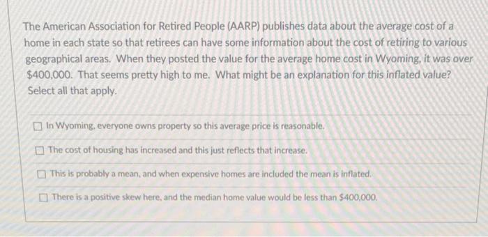 Solved The American Association for Retired People (AARP) | Chegg.com