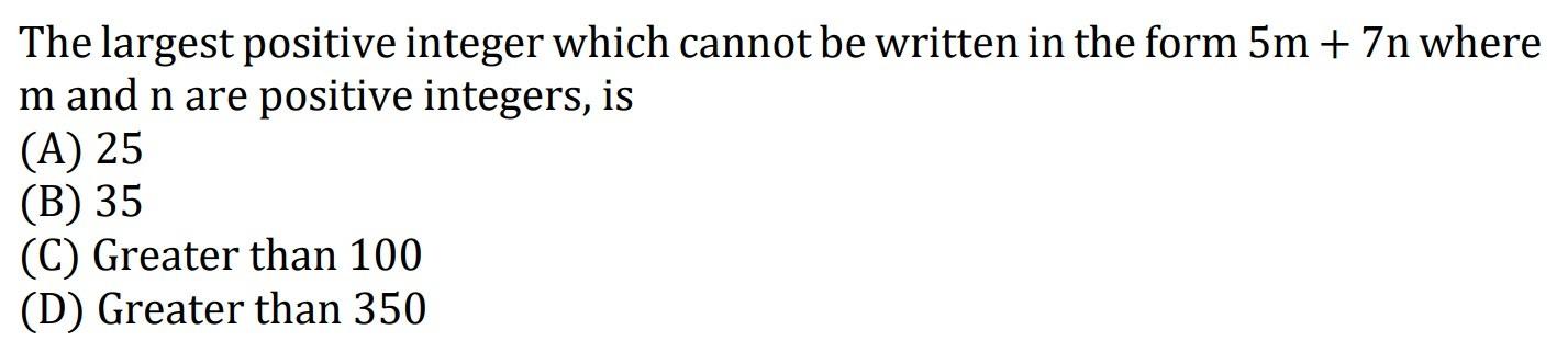 Solved The largest positive integer which cannot be written | Chegg.com