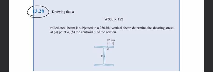 Solved Knowing that a W360 ×122 rolled-steel beam is | Chegg.com