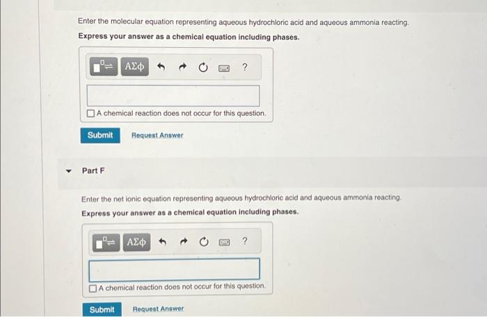 Solved Enter the molecular equation representing aqueous | Chegg.com