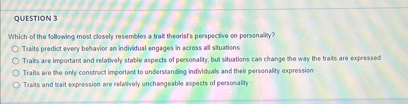 Solved QUESTION 3Which of the following most closely | Chegg.com