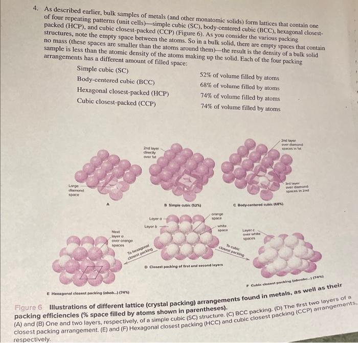 Solved 4. As described earlier, bulk samples of metals (and | Chegg.com
