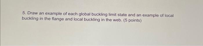 Solved 5. Draw an example of each global buckling limit | Chegg.com