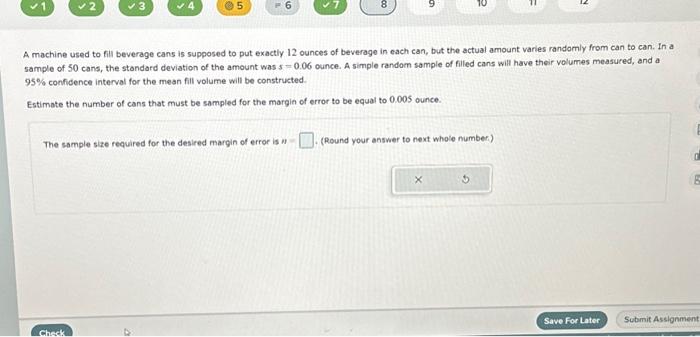 Solved A machine used to fill beverage cans is supposed to | Chegg.com