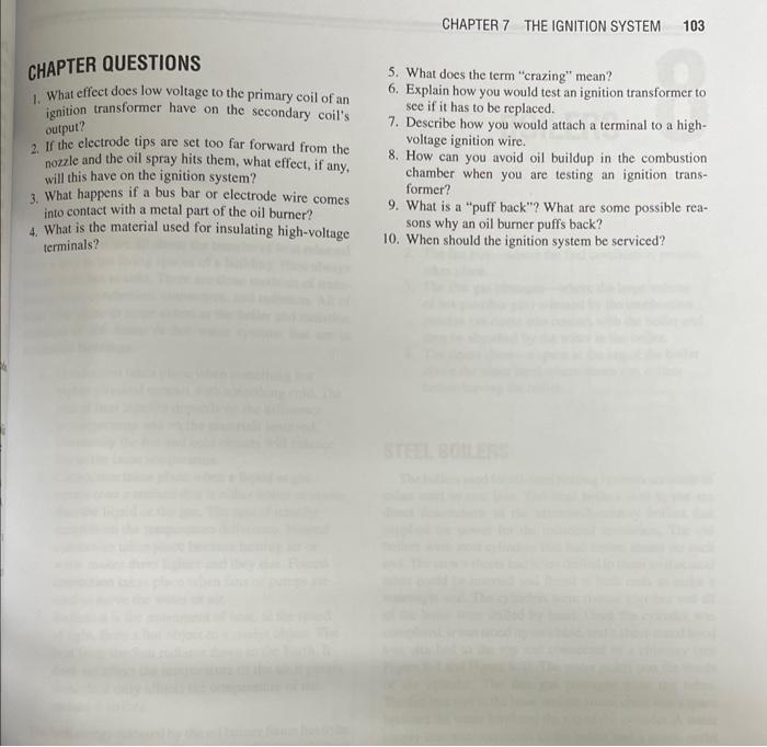 Solved CHAPTER 7 THEIGNITION SYSTEM 103 CHAPTER QUESTIONS 5. | Chegg.com