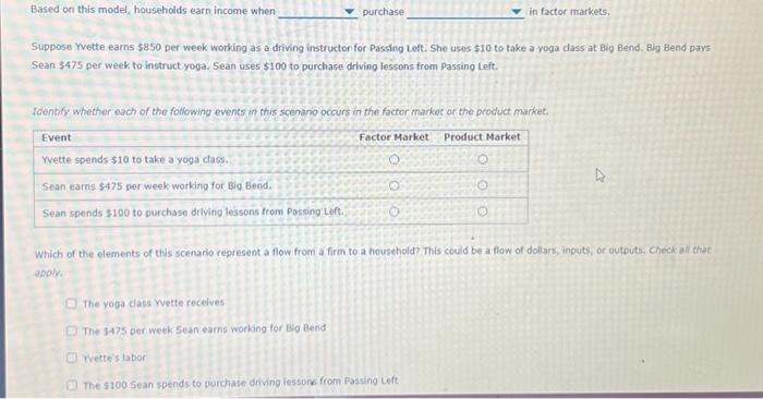 Solved The following diagram presents a circular-flow model | Chegg.com