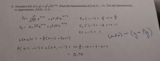 Solved What's the formula for linearization? I don't | Chegg.com