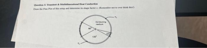 Solved Question 3: Transient & Multidimensional Heat | Chegg.com