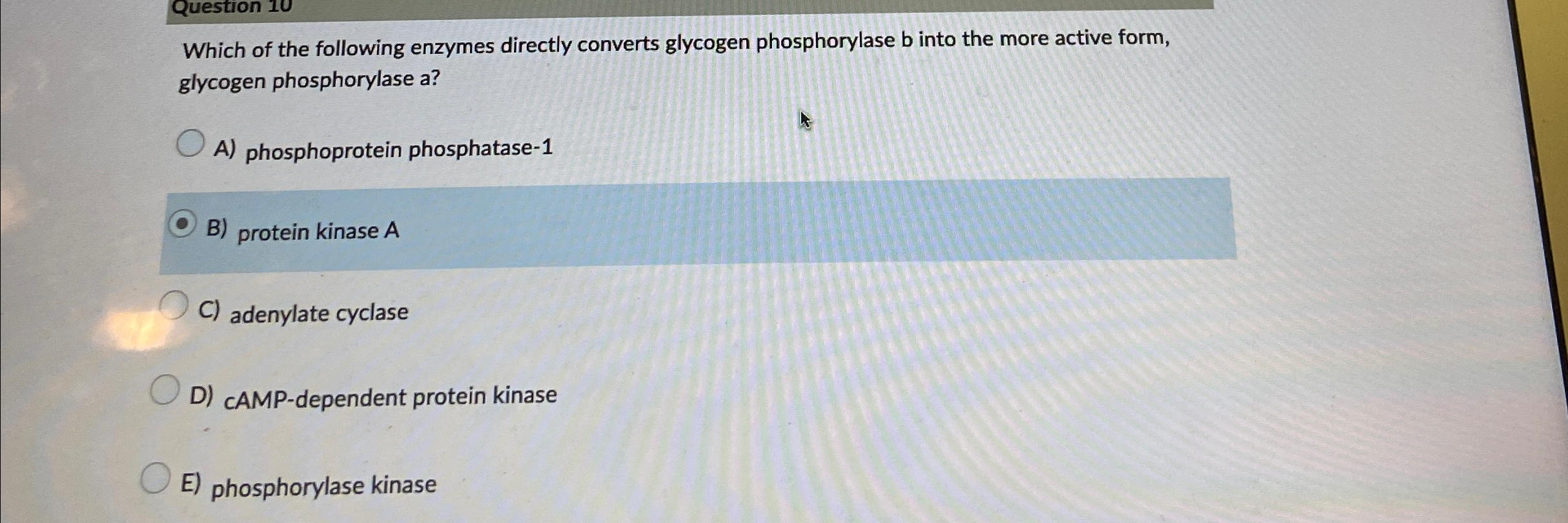 Solved Which of the following enzymes directly converts | Chegg.com