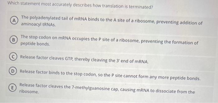 Solved Which statement most accurately describes how | Chegg.com