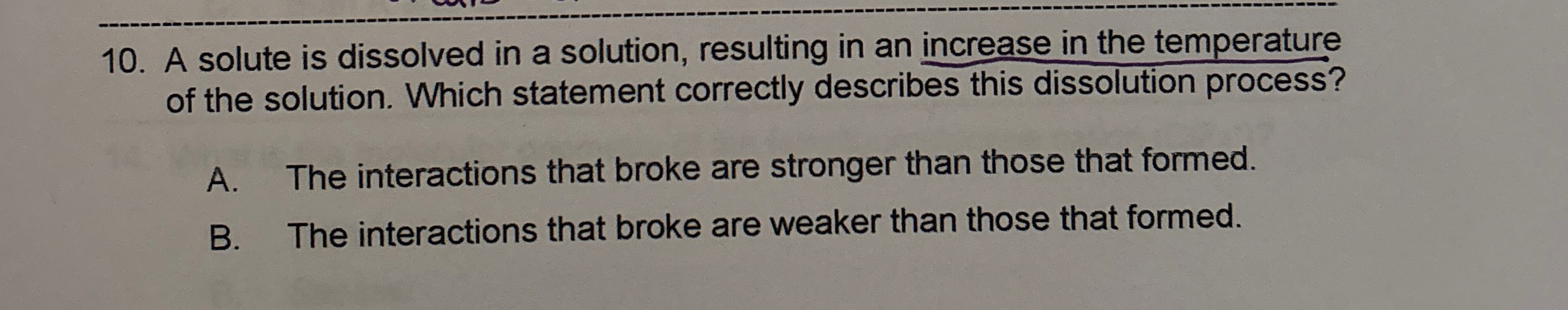Solved A solute is dissolved in a solution, resulting in an | Chegg.com