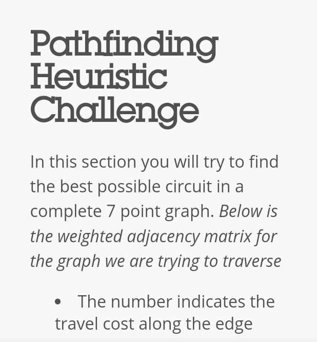 Solved Pathfinding Heuristic Challenge In this section you | Chegg.com