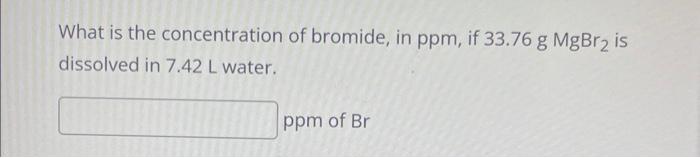 Solved Calculate the concentration in ppm of lead in a | Chegg.com