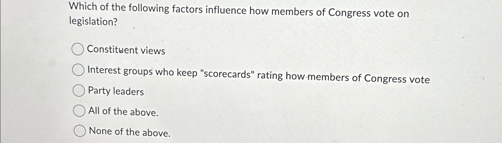 Solved Which of the following factors influence how members | Chegg.com