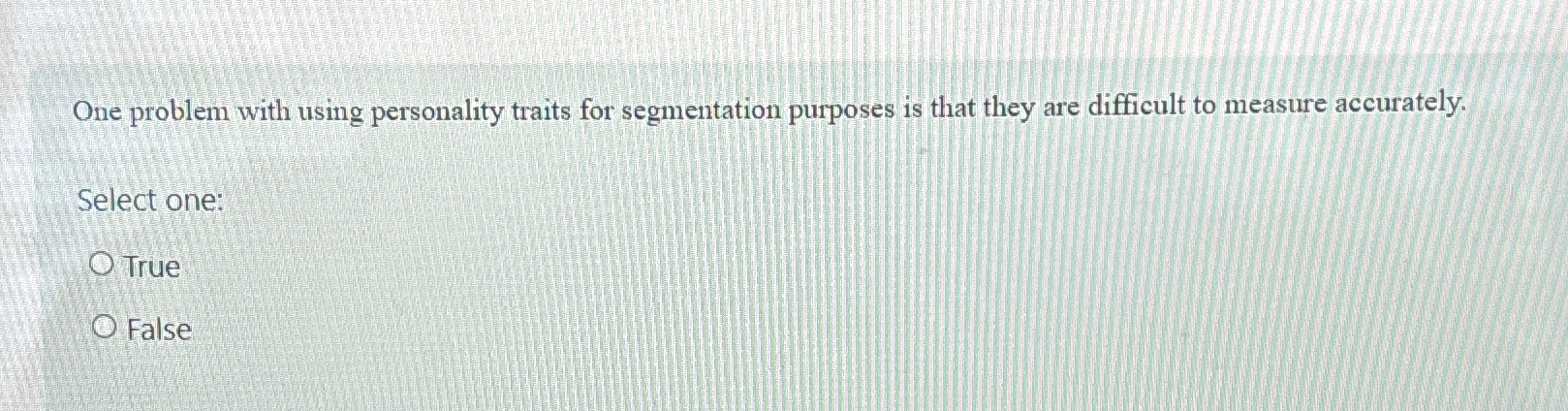 Solved One problem with using personality traits for | Chegg.com