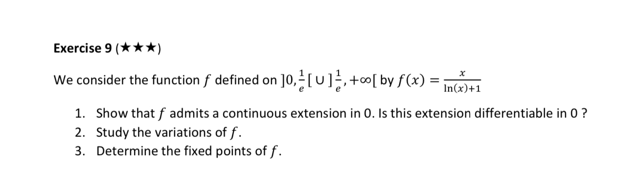 Solved Exercise 9(*********)We consider the function f | Chegg.com