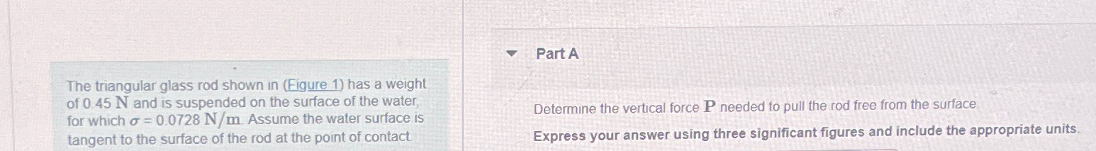 Part A\\nThe triangular glass rod shown in (Figure 1) | Chegg.com